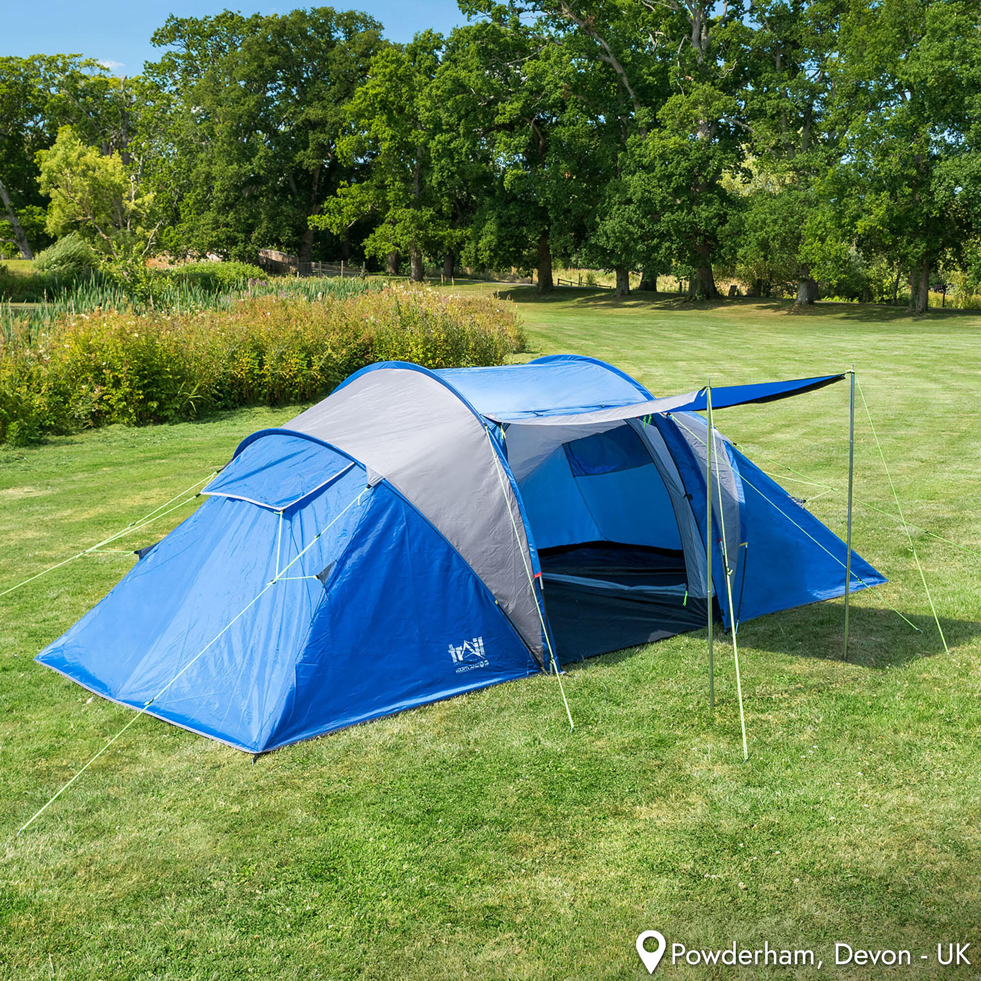 Trail Hartland 4 Man Family Tunnel Tent Darkened Bedrooms 3000mm HH ...