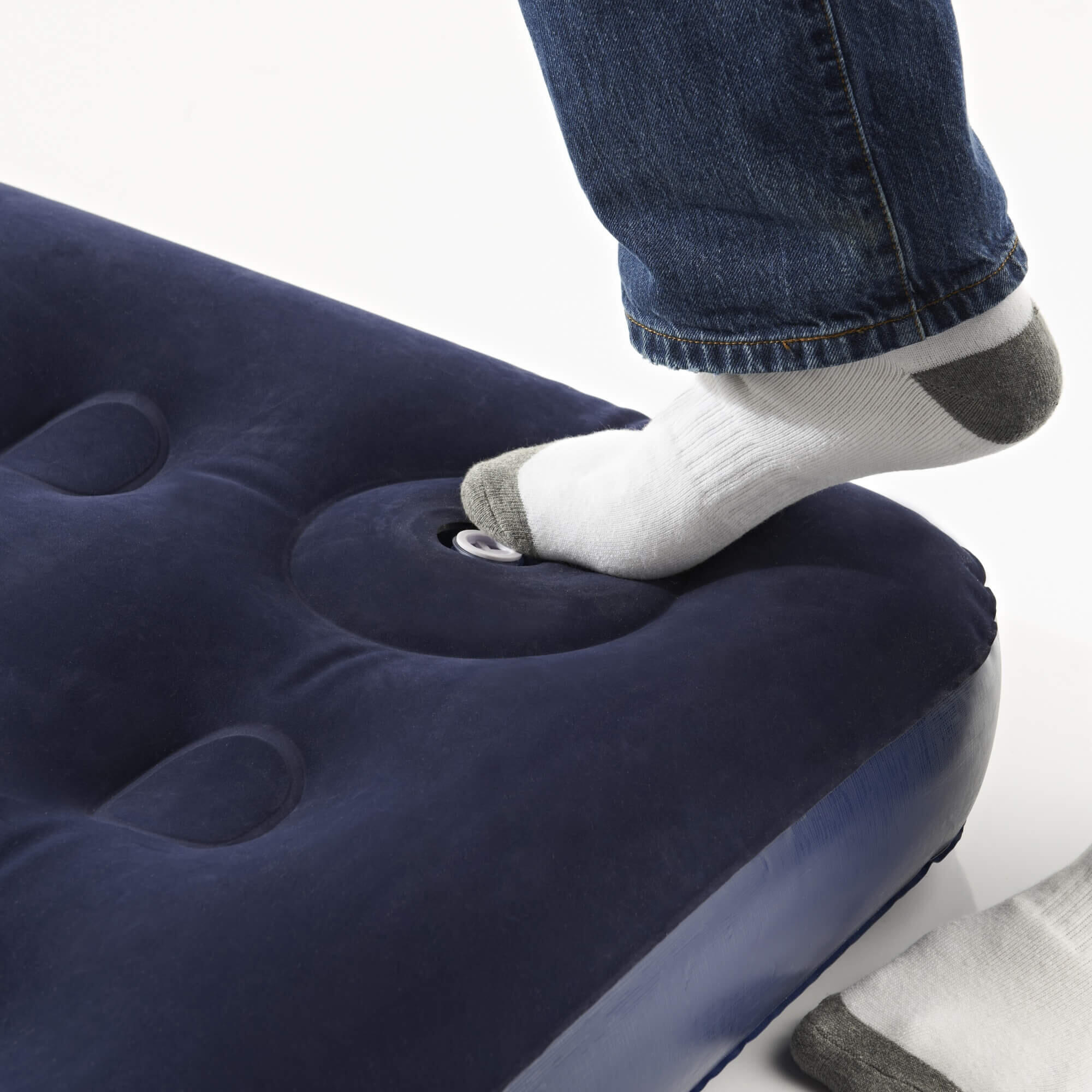 Camping Collection Flock Air bed - Footpump - Blue Airbed - Double ...