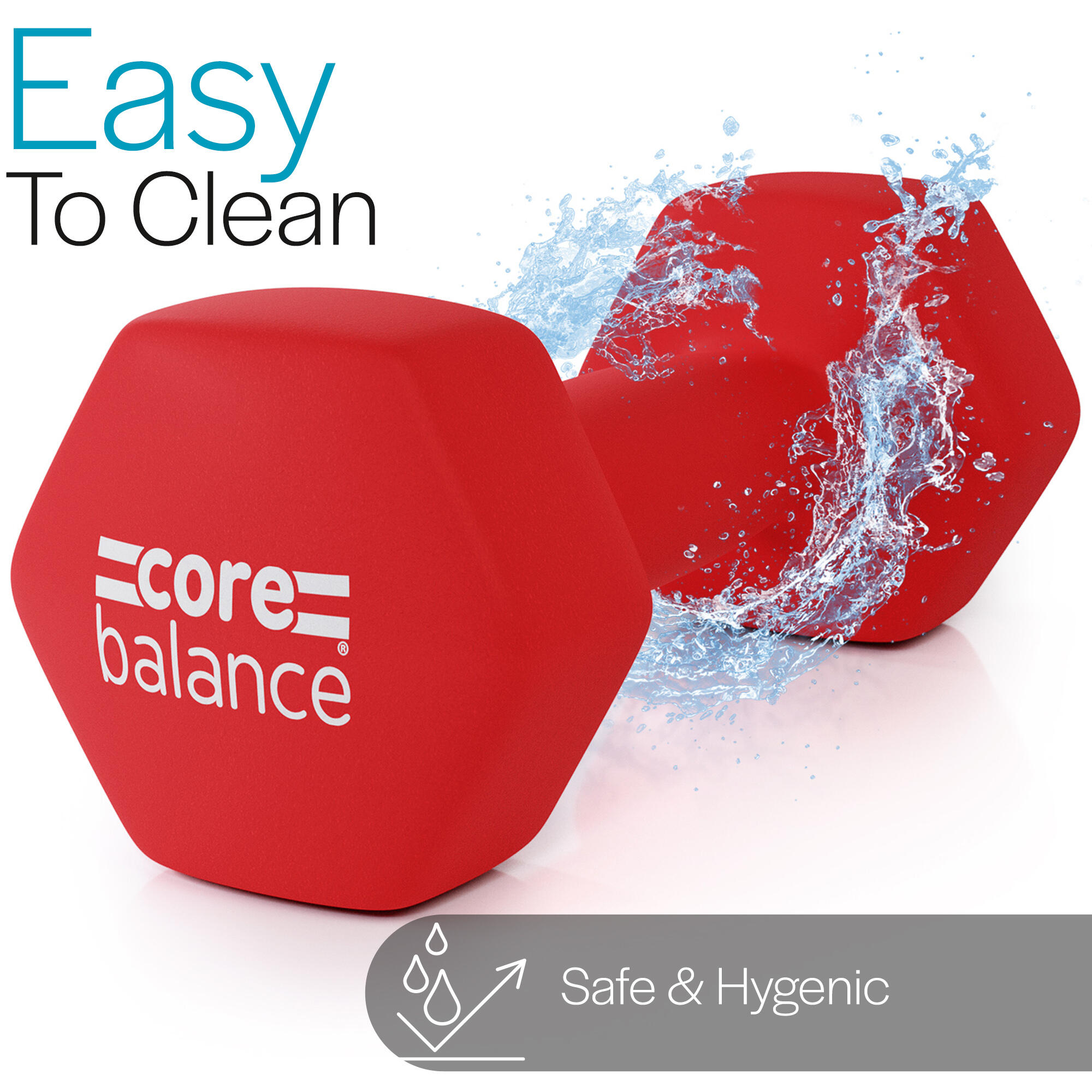 Neoprene Hex Dumbbells Set Of 2 Cast Iron Hexagonal Hand Weights Core ...