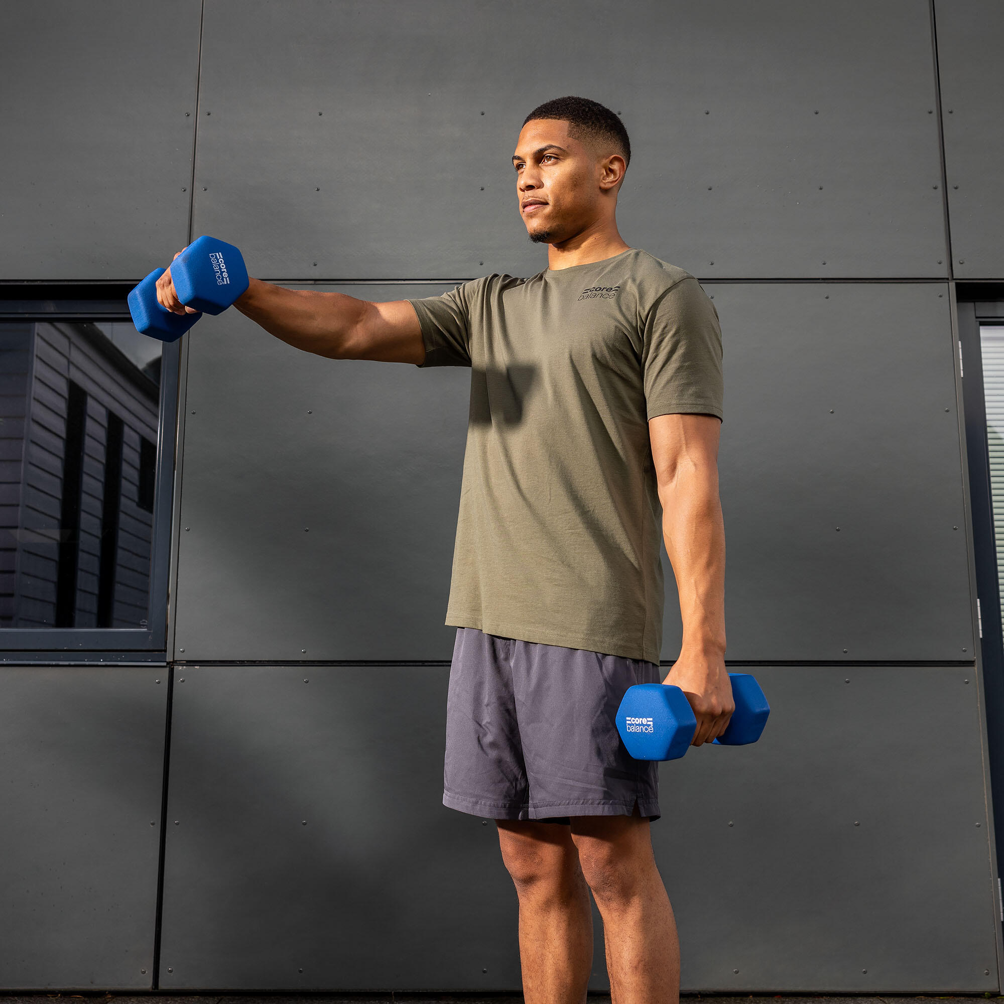 Neoprene Hex Dumbbells Set Of 2 Cast Iron Hexagonal Hand Weights Core ...