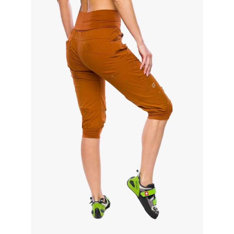 Shorts d'escalade femme Ocún Noya Eco capri caramel, séchage rapide ...