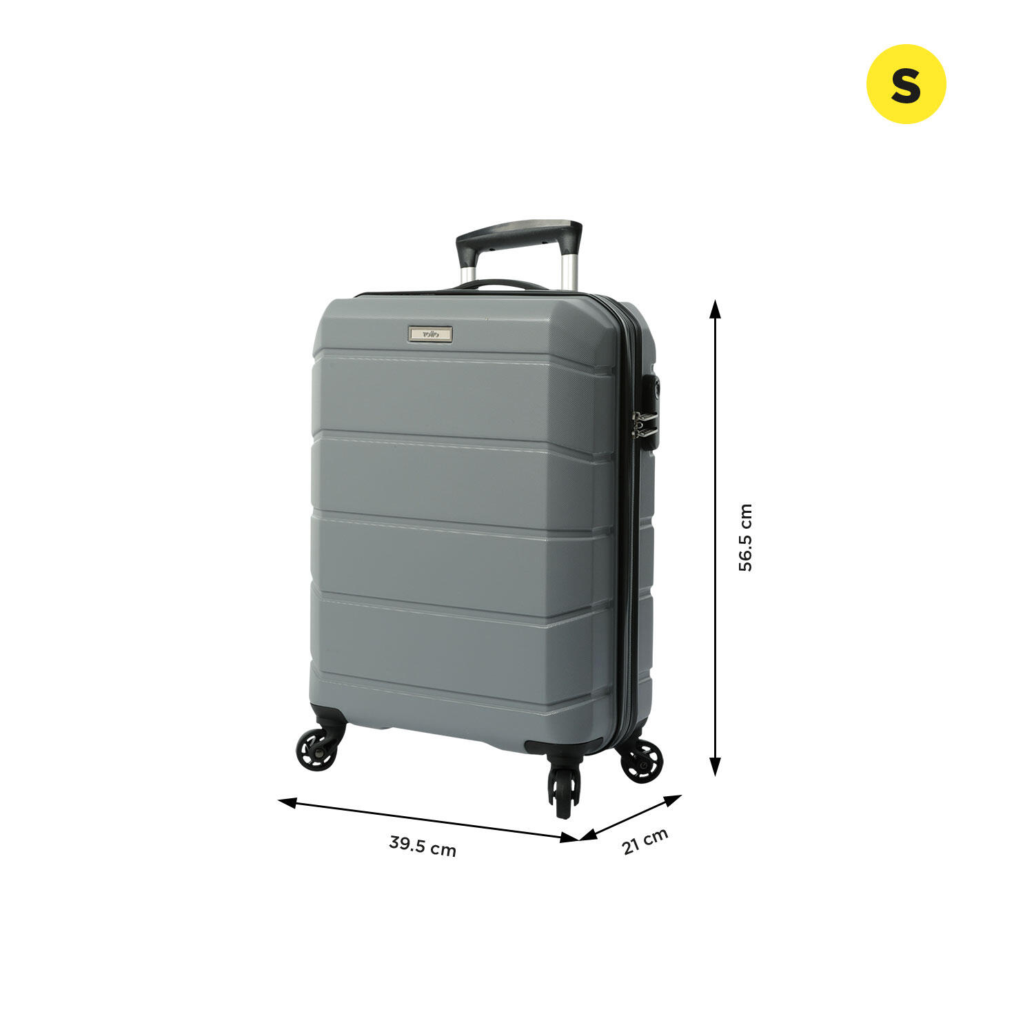 Totto Maleta de cabina Rayatta Monument Acrilonitrilo 37 x 48.5 x 20.5 ...