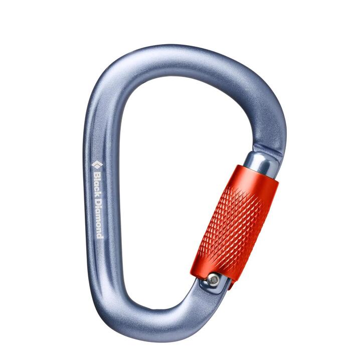 Mousqueton Black Diamond Pearlock Twistlock HMS gris forgé à chaud 23 ...