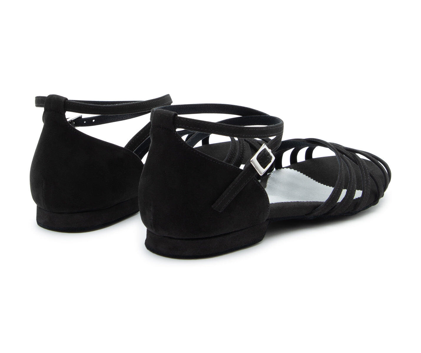 Dance Shoes DQ02 Dancing Queens Black Suede, Flat Sole DANCING QUEENS ...