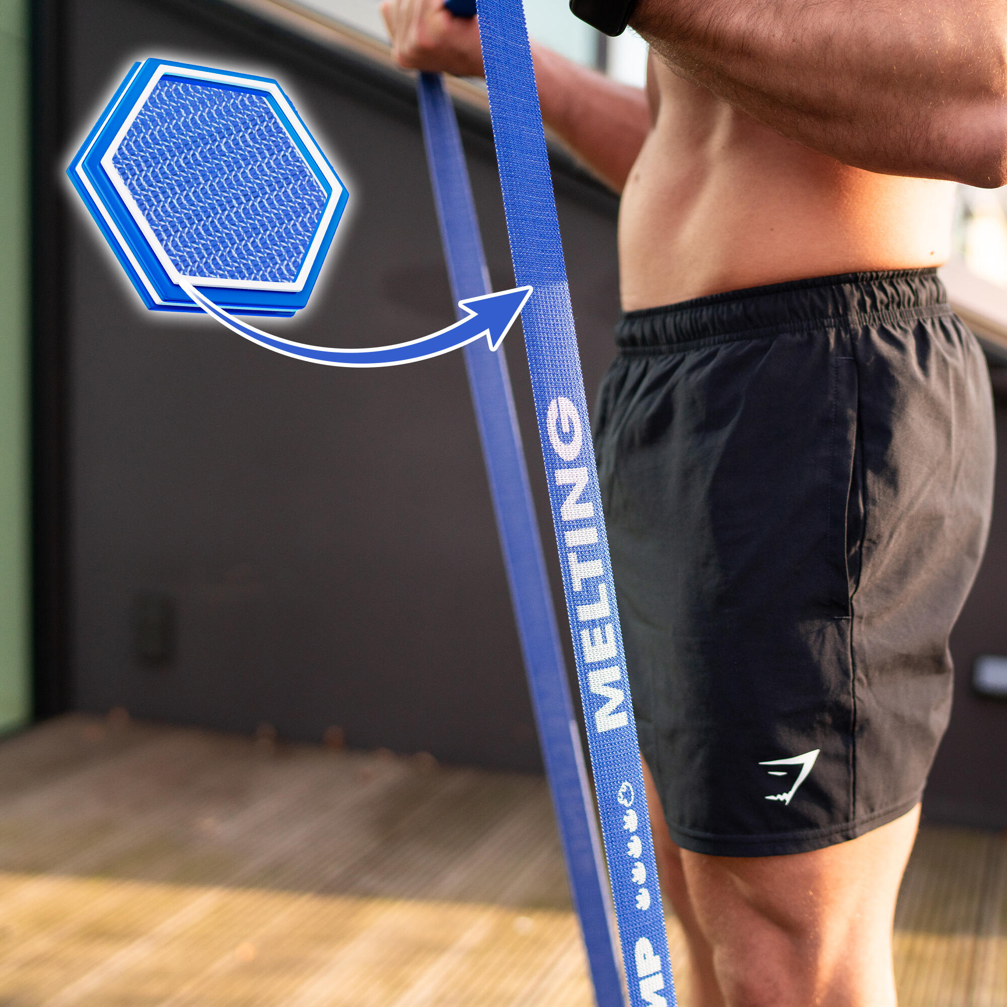 Long Fabric Resistance Band – Level 1 Resistance Training Band with ...