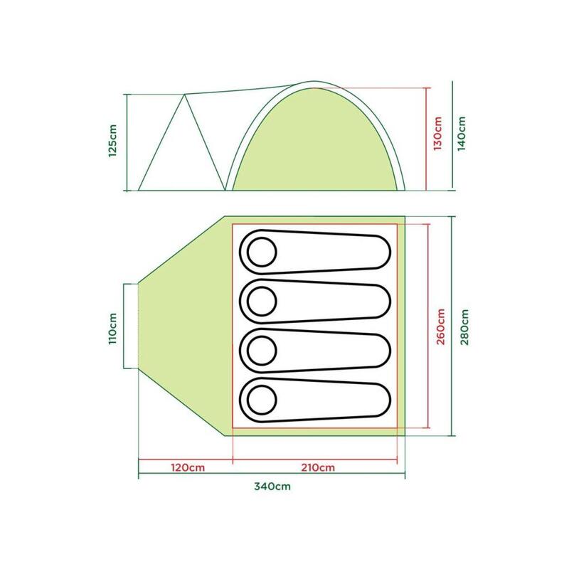 Coleman Darwin 4 Plus — Tente dôme 4 personnes avec vestibule ...