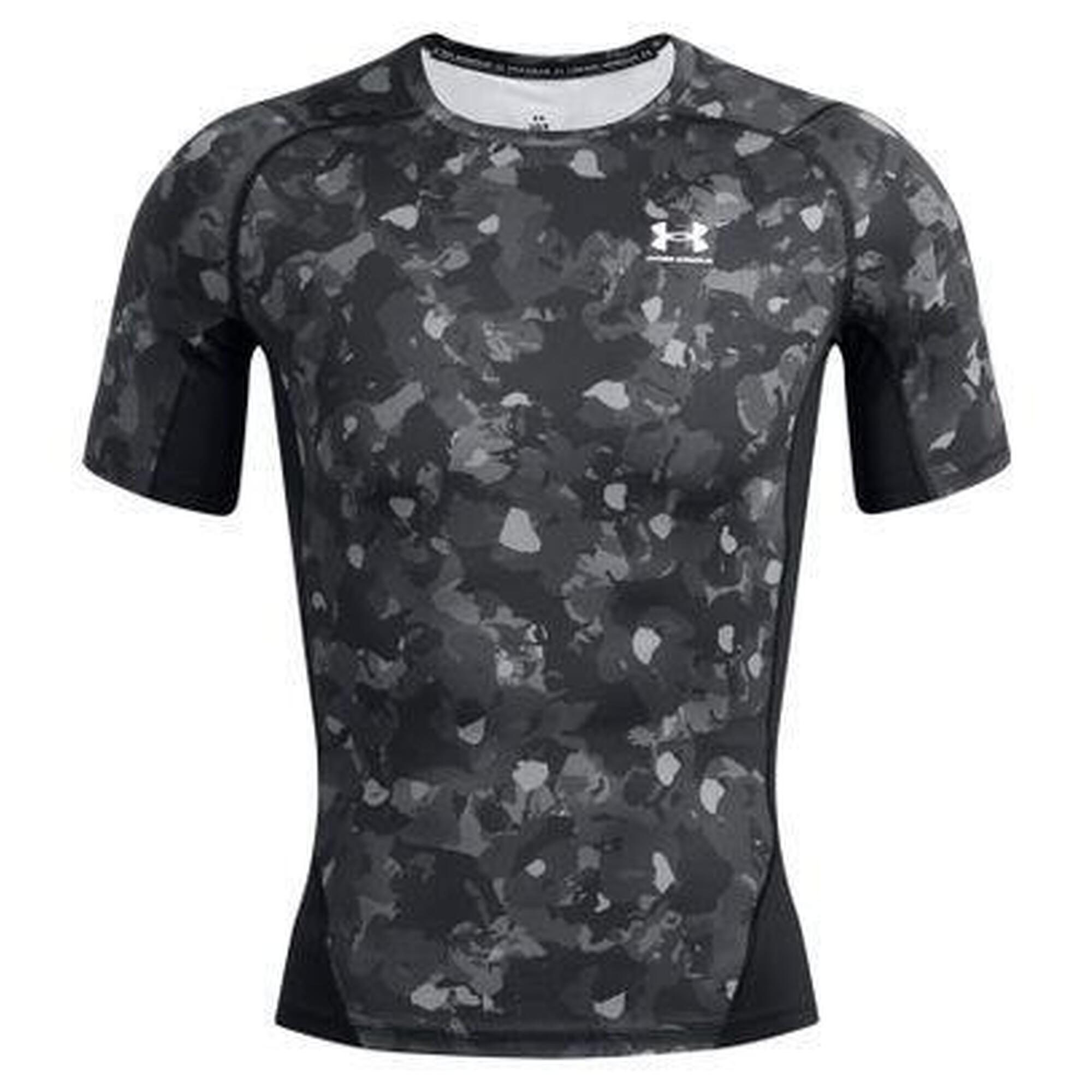 UNDER ARMOUR Under Armour HeatGear Men's Black/White Compression Jersey ...