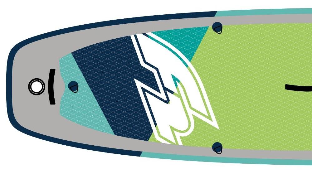 F2 Marken SUP Stand Up Paddle Board Strato 11,5 350cm 3 Finnen Grün F2 ...