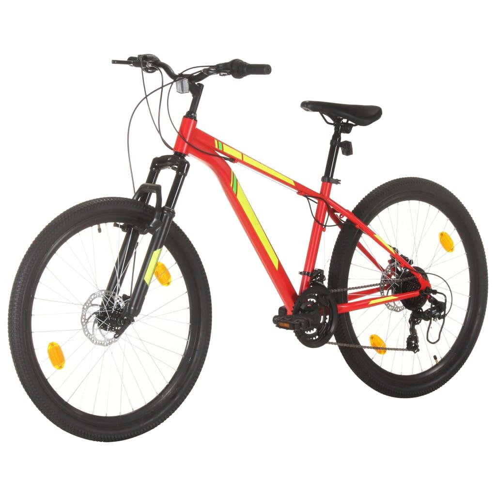 VidaXL Mountain Bike 21-Speed 27.5 inch Wheels 38 cm Frame Red | Decathlon