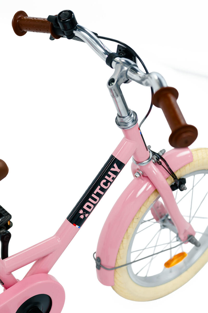 Vélo enfant Nogan Dutchy - 12 pouces - Rose brillant - Avec roulettes ...