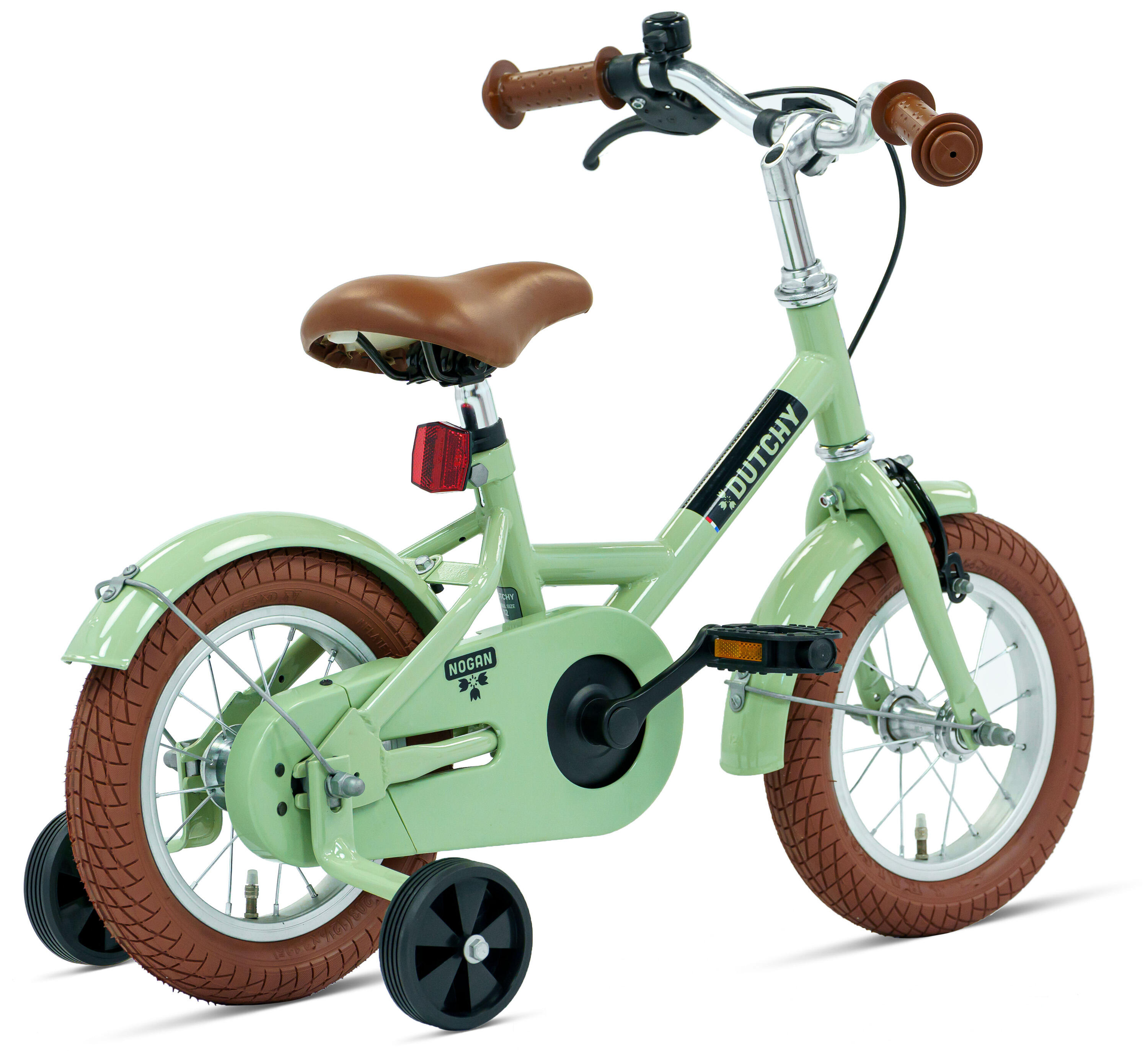 Nogan Dutchy Kinderfahrrad - 12 Zoll - Grün - Inklusive Stützräder ...
