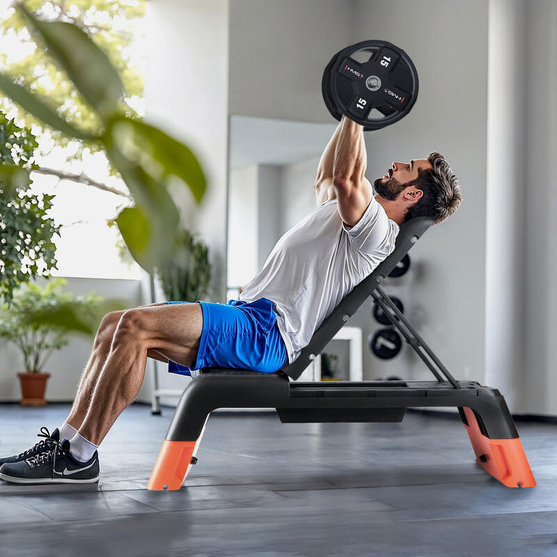 PRO Stepper d'aérobic – réglable en hauteur avec fonction banc AS009 ...