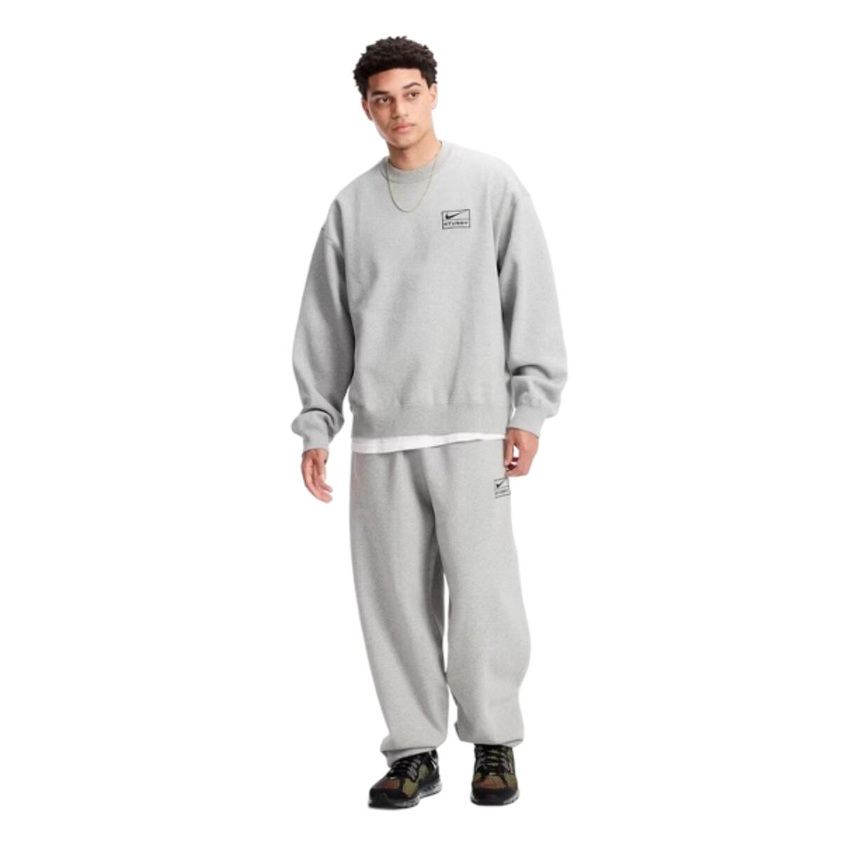 Sweat x Stussy Crew Fleece Grey NIKE | Decathlon