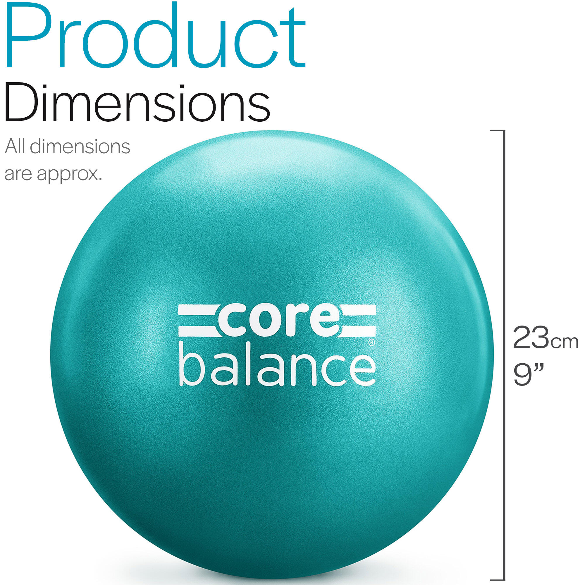 Small Pilates Ball 23cm Exercise Yoga Gym Stability Anti Burst Core ...