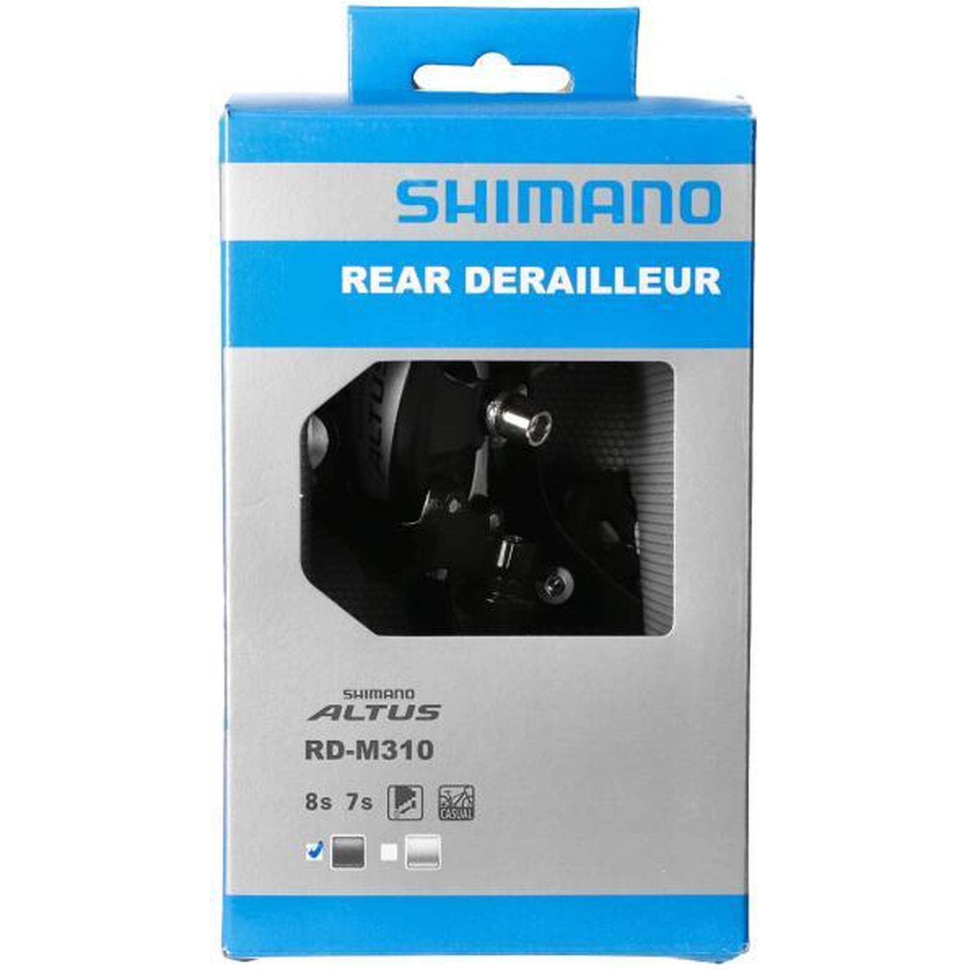 Dérailleur arri re Shimano Altus RD-M310-DL 7-8V chape longue noir ...