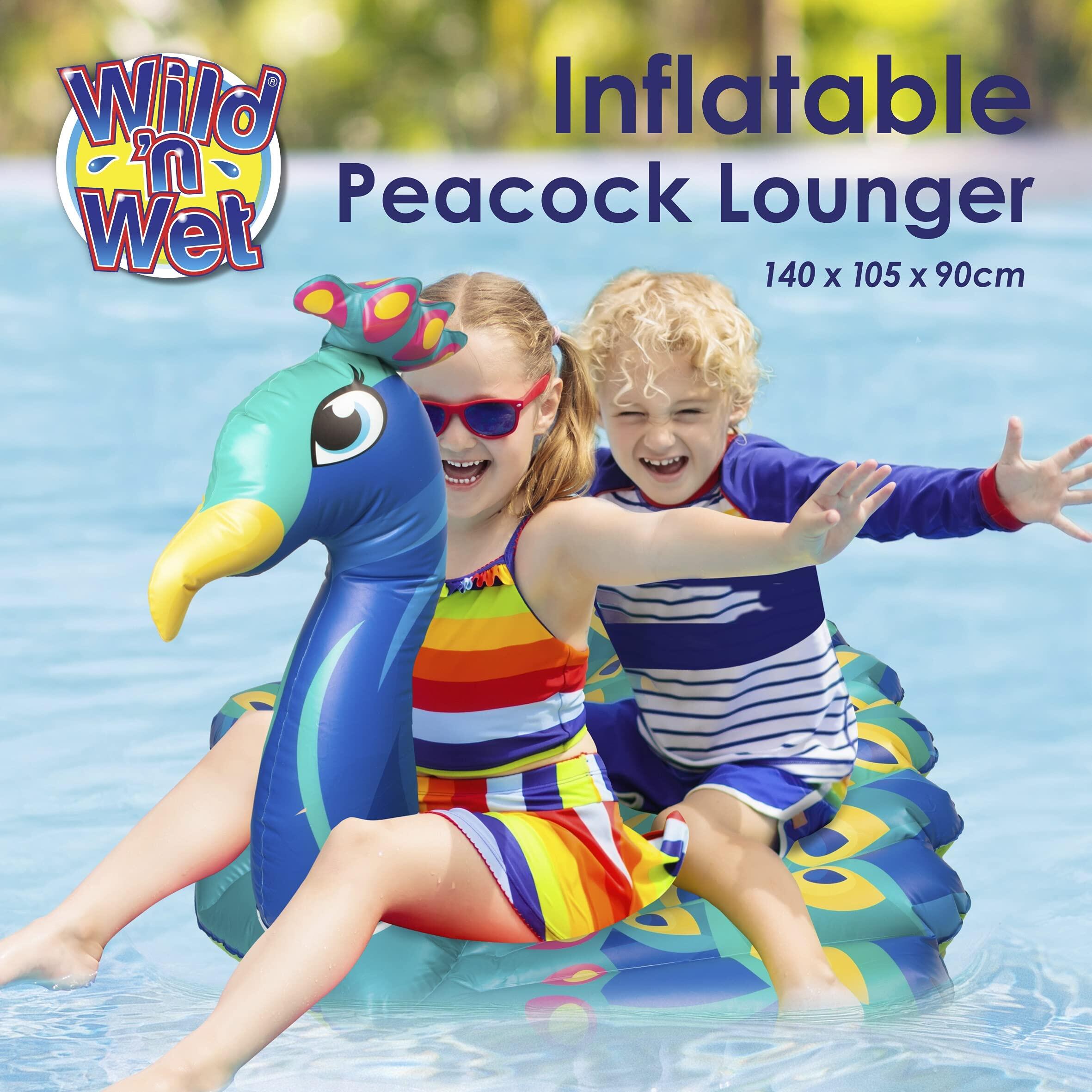 Inflatable Pool Float Peacock Lounger Novelty Swimming Lilo | Decathlon