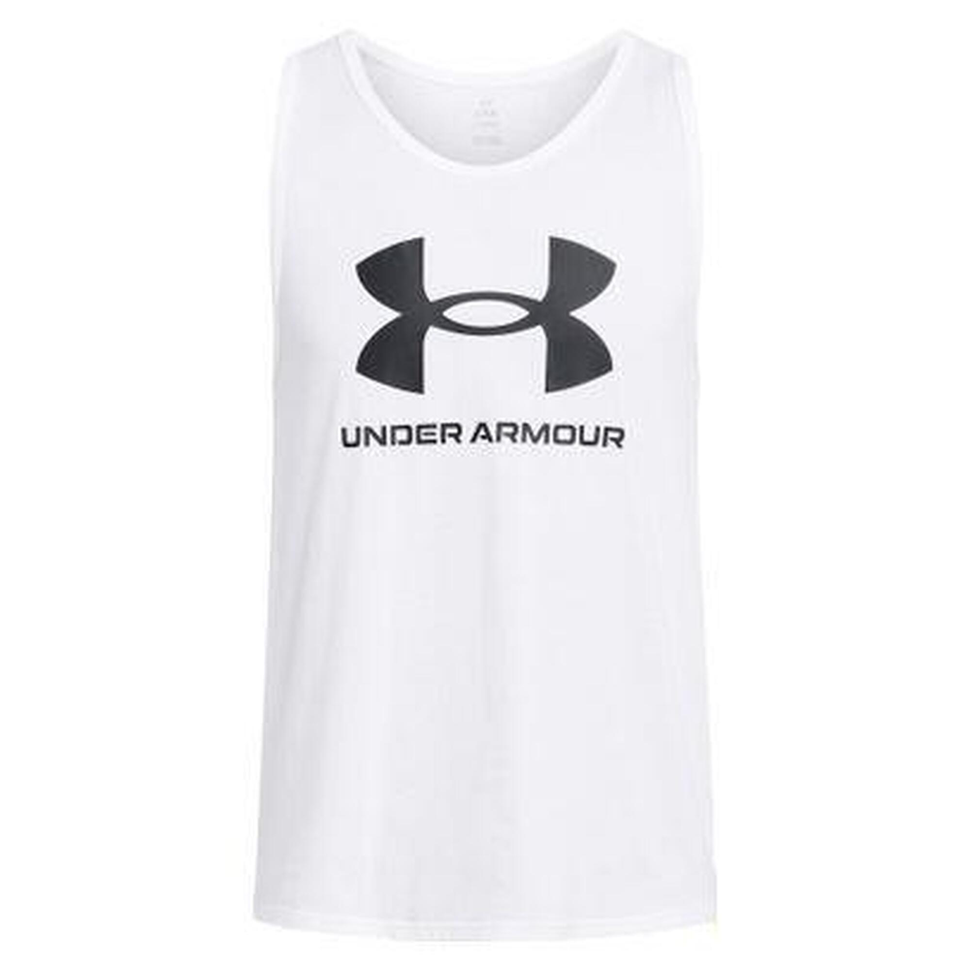 UNDER ARMOUR - Tricou barbati fara maneci cu imprimeu cu logo, Negru ...