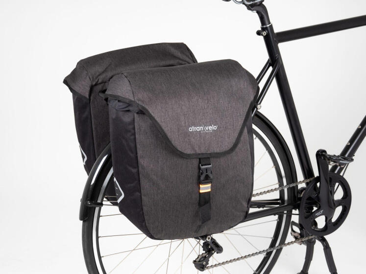 Fahrrad- Gepäckträgertasche "Zap AVS", schwarz/grau | Decathlon