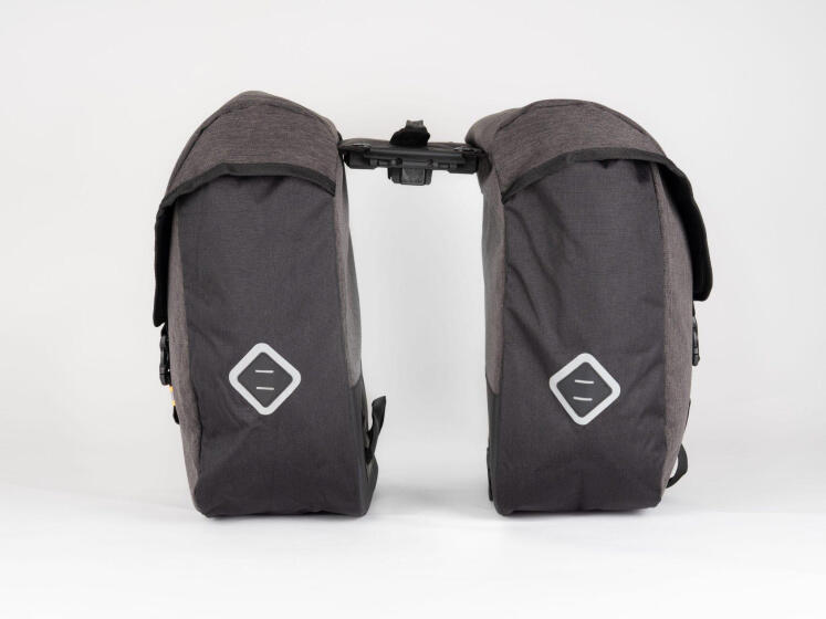 Fahrrad- Gepäckträgertasche "Zap AVS", schwarz/grau | Decathlon