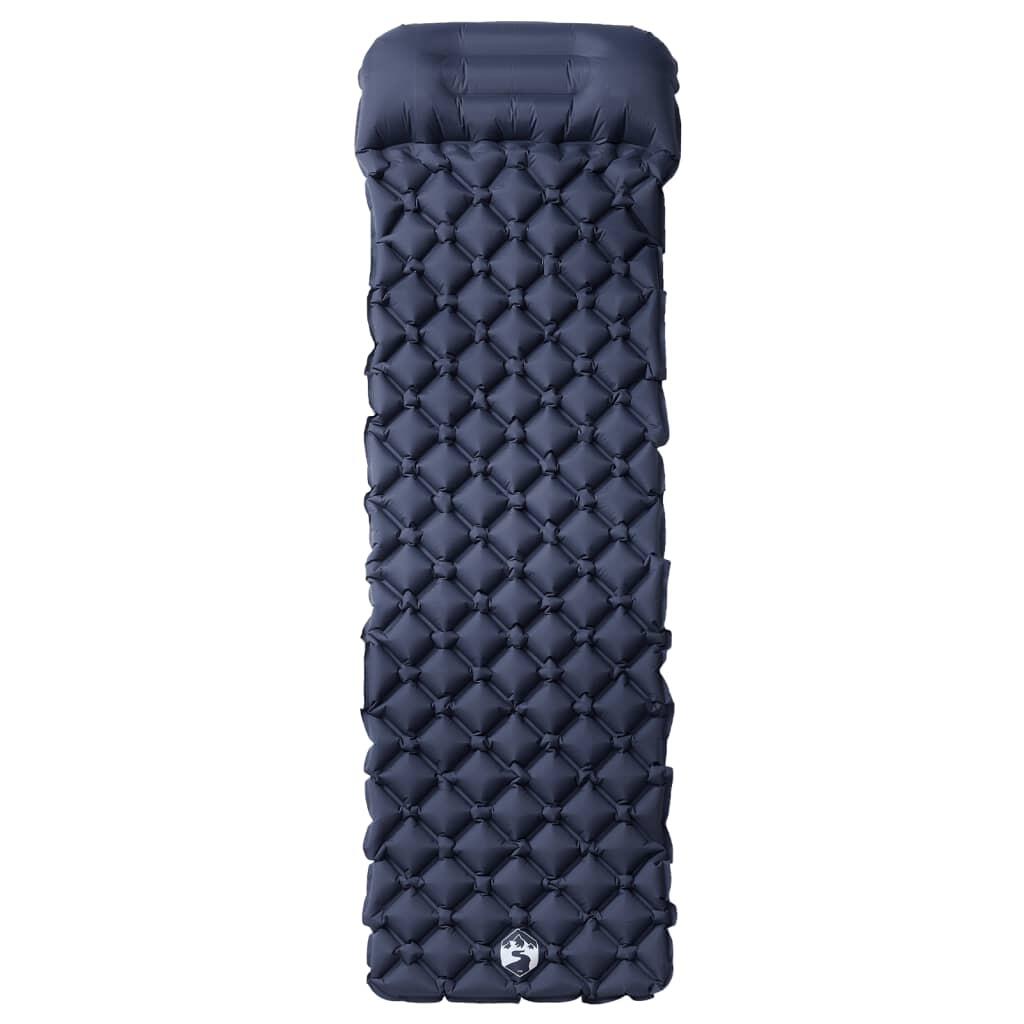 VidaXL Opblaasbare Kampeermatras met Kussen - 1 Persoons Grijs | Decathlon