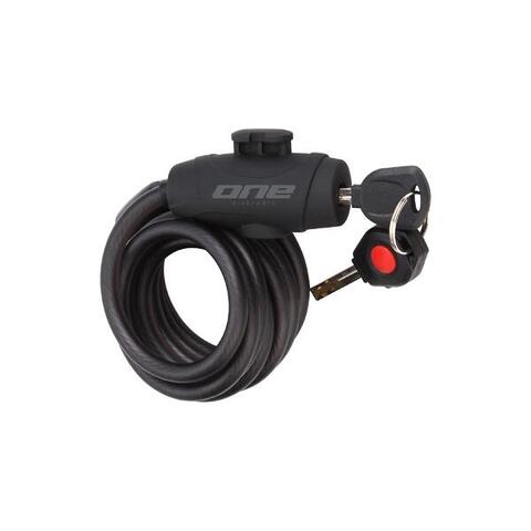 Lock de câble en spirale 12150 12 mm 150 cm gris noir ONE | Decathlon