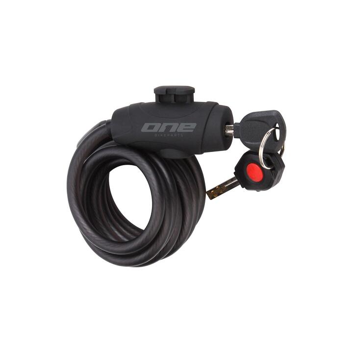 Lock de câble en spirale 15120 15 mm 120 cm gris noir ONE | Decathlon