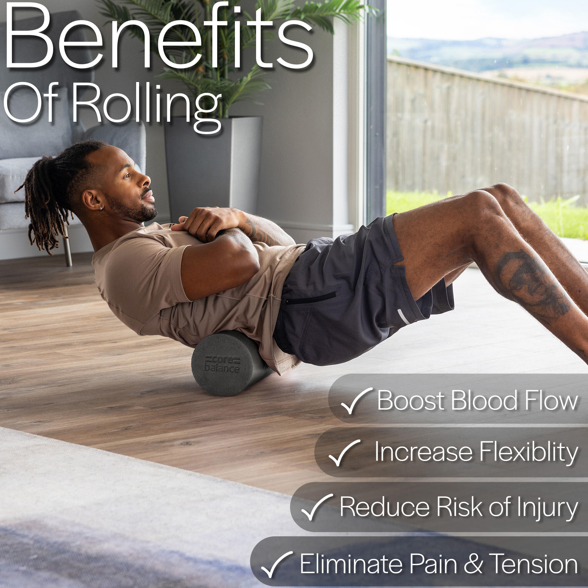 Foam Roller 90cm Long Medium Density Muscle Massage Fitness Physio Core ...