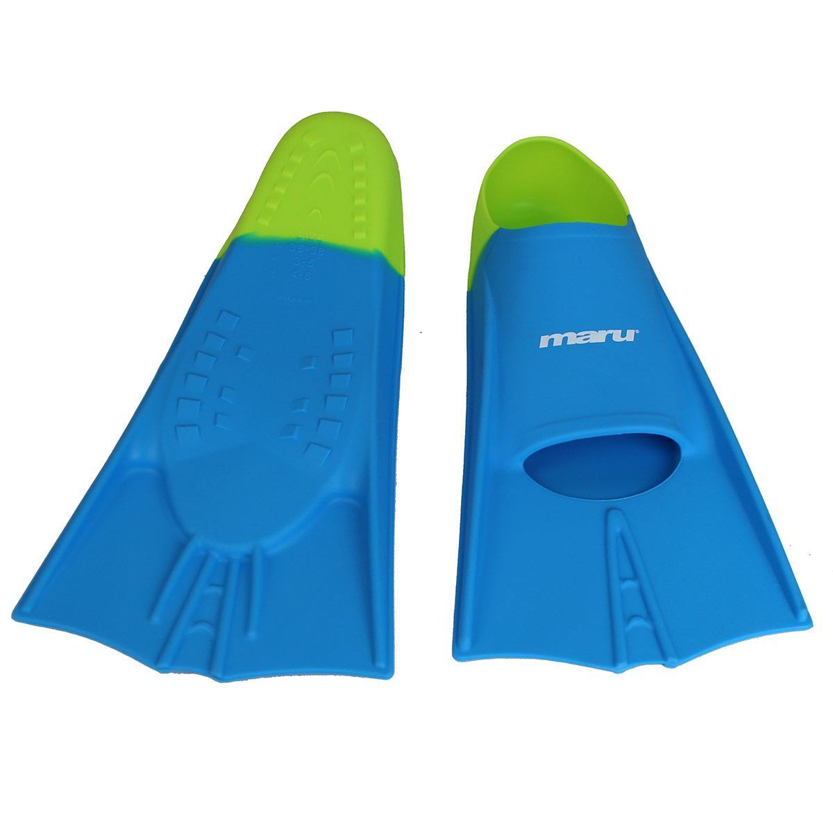 Maru Training Fins - Blue/Lime | Decathlon