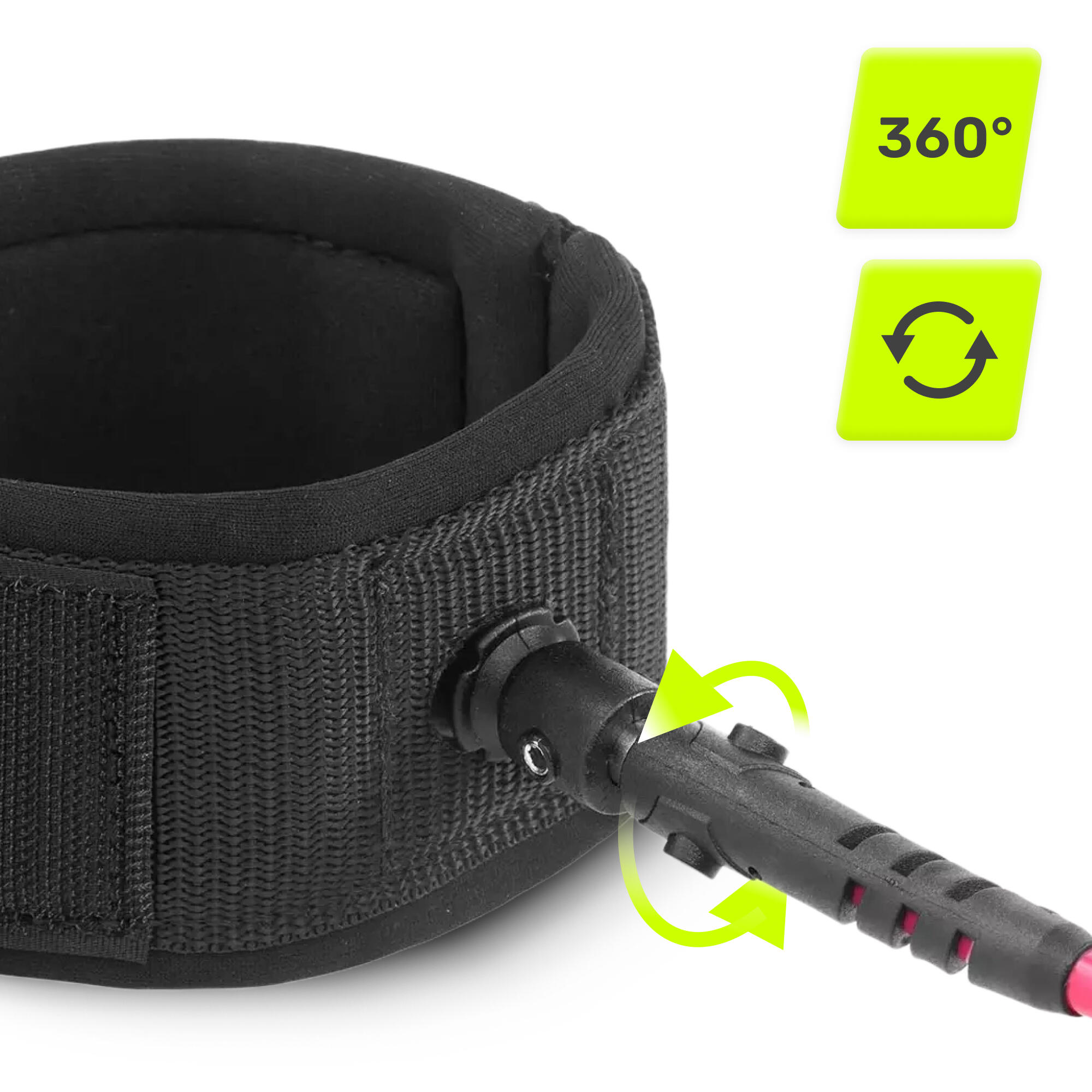Leash de sécurité spirale pour planche de SUP paddle réglable TSUNAMI ...
