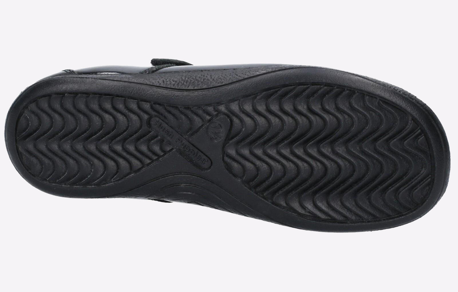 Hush Puppies Jessica Patent Leather Girls School Shoes with Adjustable ...