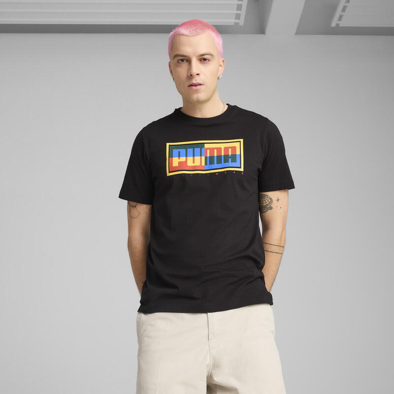 T-shirt coupe boxy à logo PUMA Homme PUMA Black PUMA | Decathlon