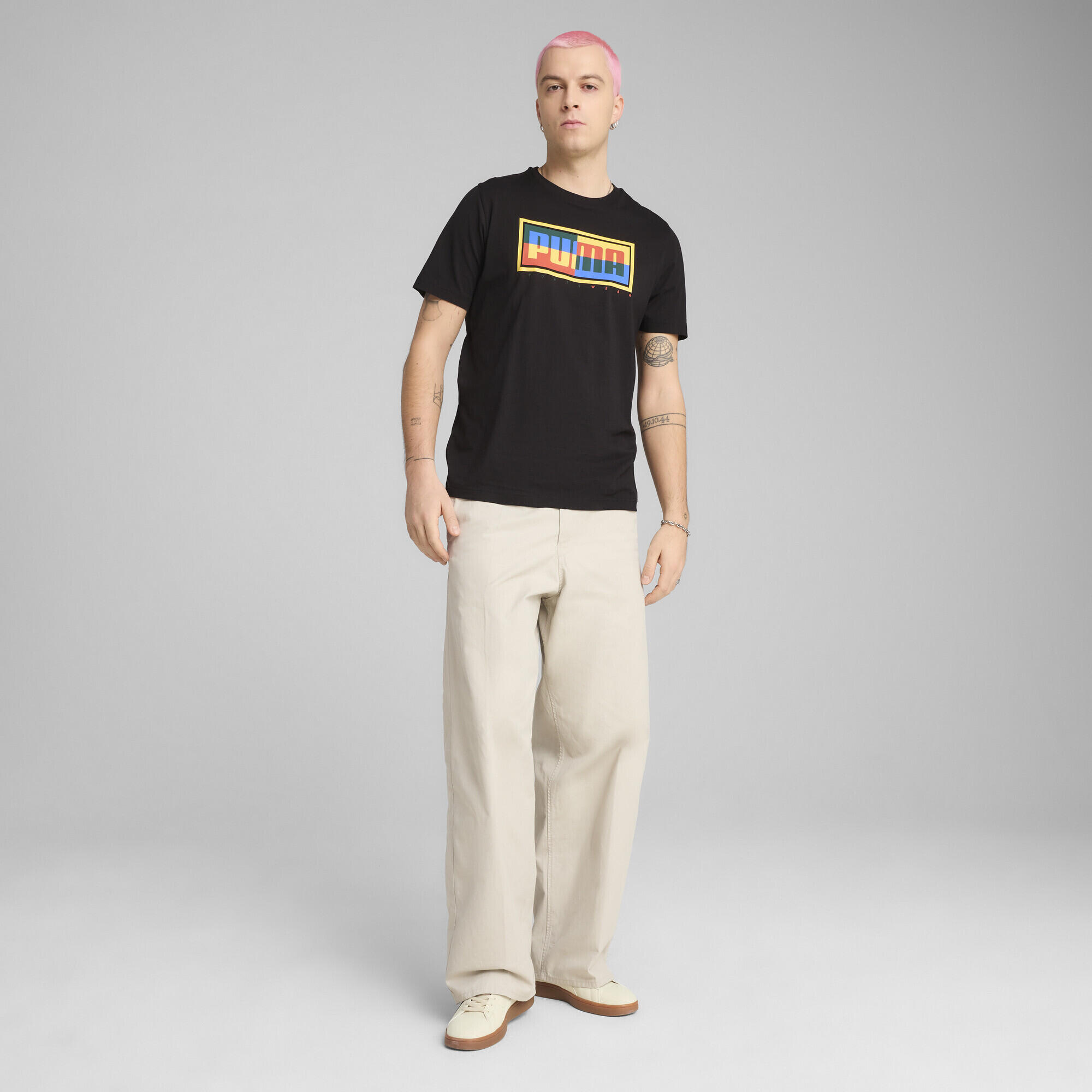 T-shirt coupe boxy à logo PUMA Homme PUMA Black | Decathlon
