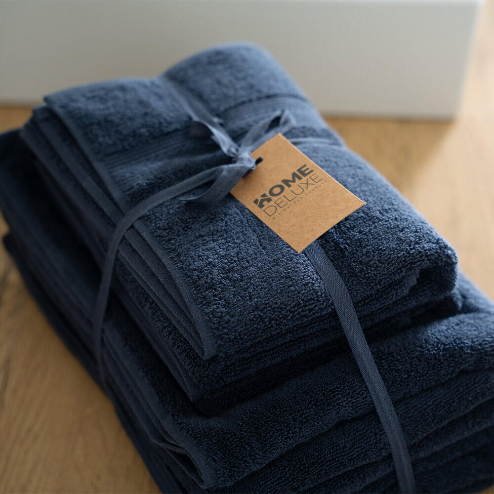 - Handtuch Set - 6 tlg. CUDDLE - Dunkelblau | Decathlon