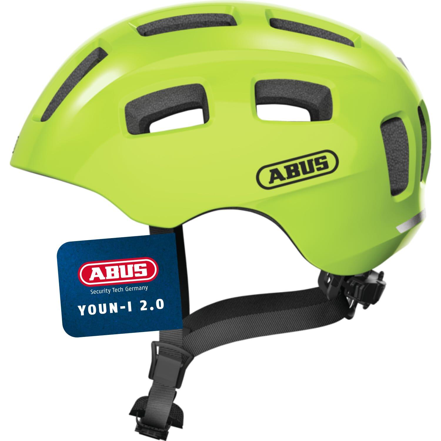 Youn-I 2.0 Kids Helmet Yellow 48–54 cm with LED Lighting ABUS | Decathlon