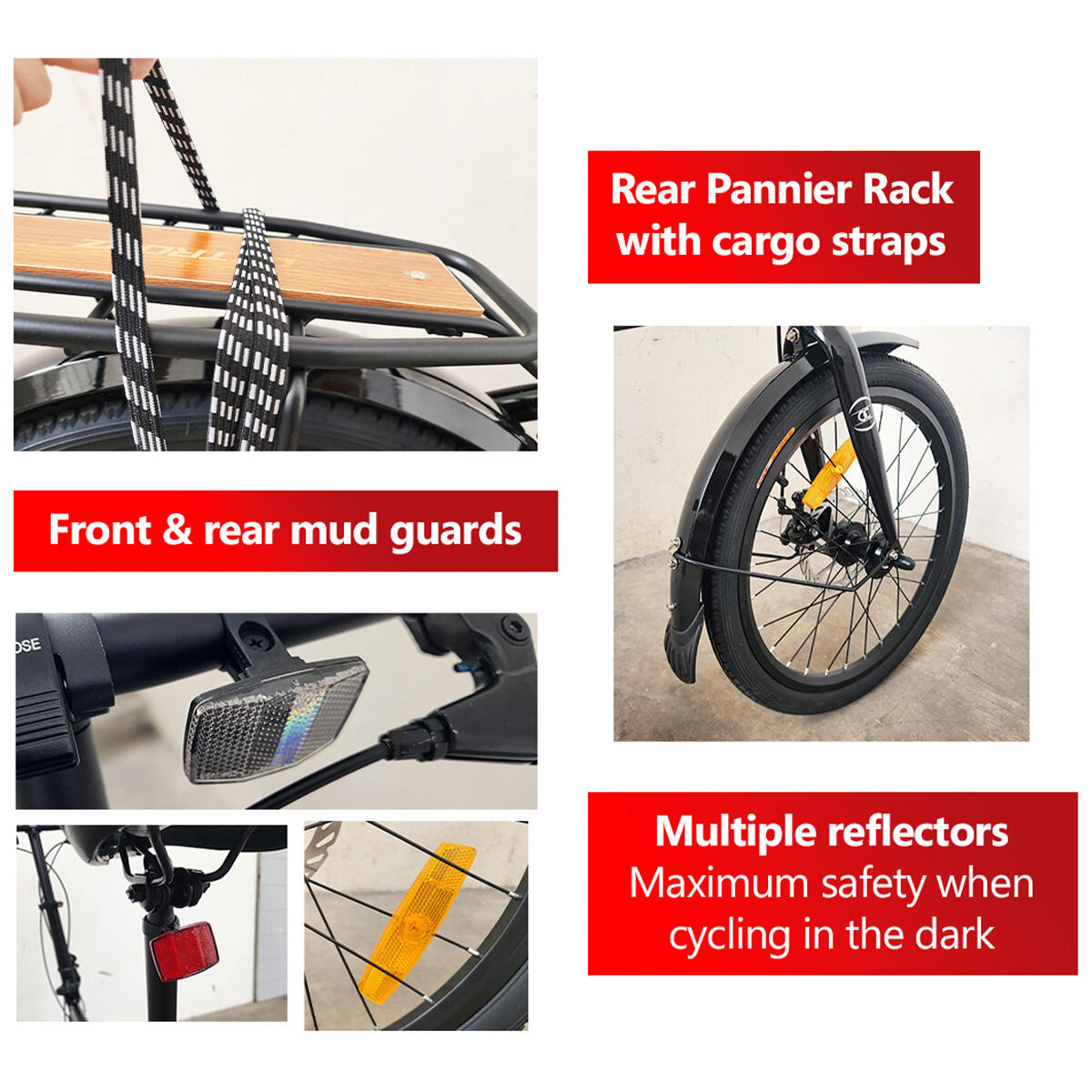 Octronz Velocity Folding Bike (Black) - Shimano Equipped Foldable Bicycle