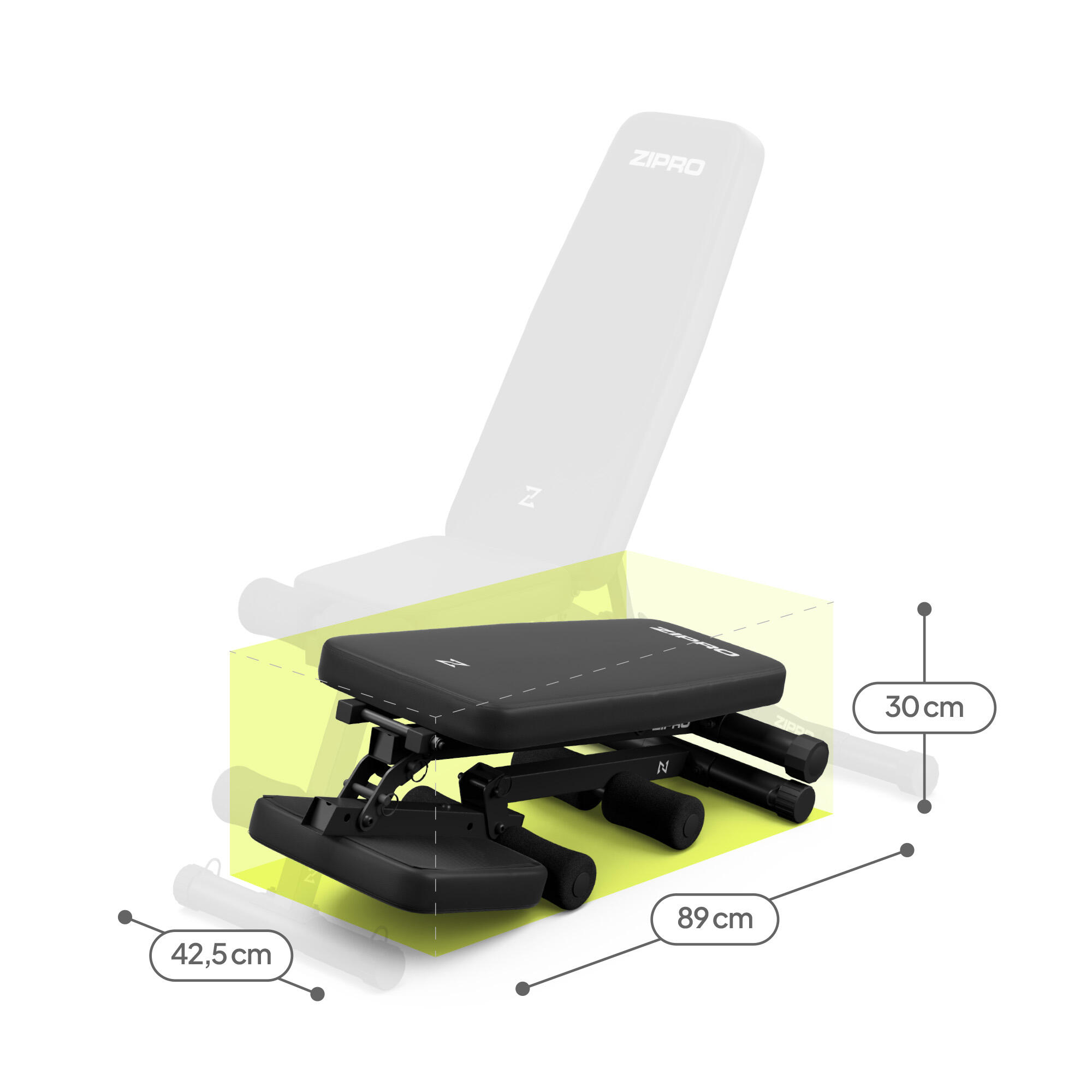 Fitnessbank Zipro Tempo verstelbare, trainingsbank met 2 ...