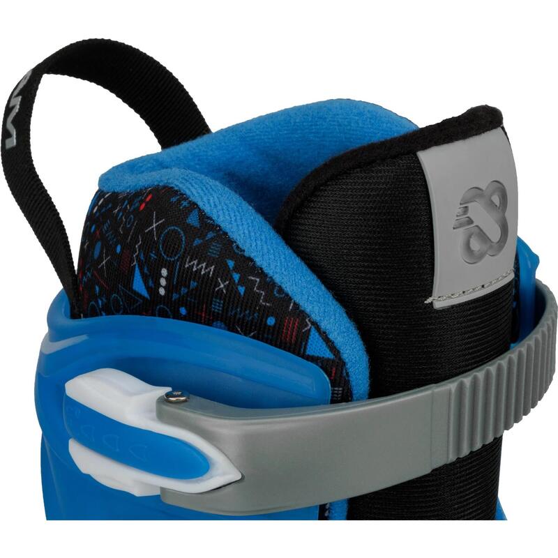 NIJDAM - Role reglabile Nijdam Blue Goo, Albastru-Negru, 33-36 | Decathlon