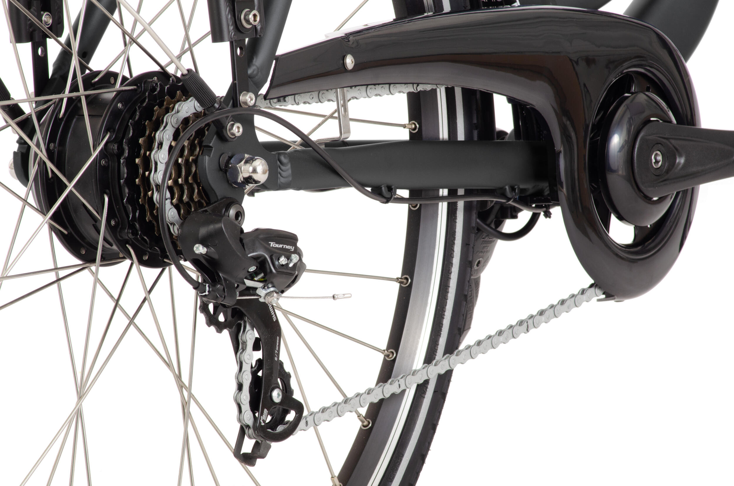 AMIGO Elektrische Stadsfiets E-Alvor D2 E-bike 53 cm Dames 7V V-Brakes Matzwart | Decathlon