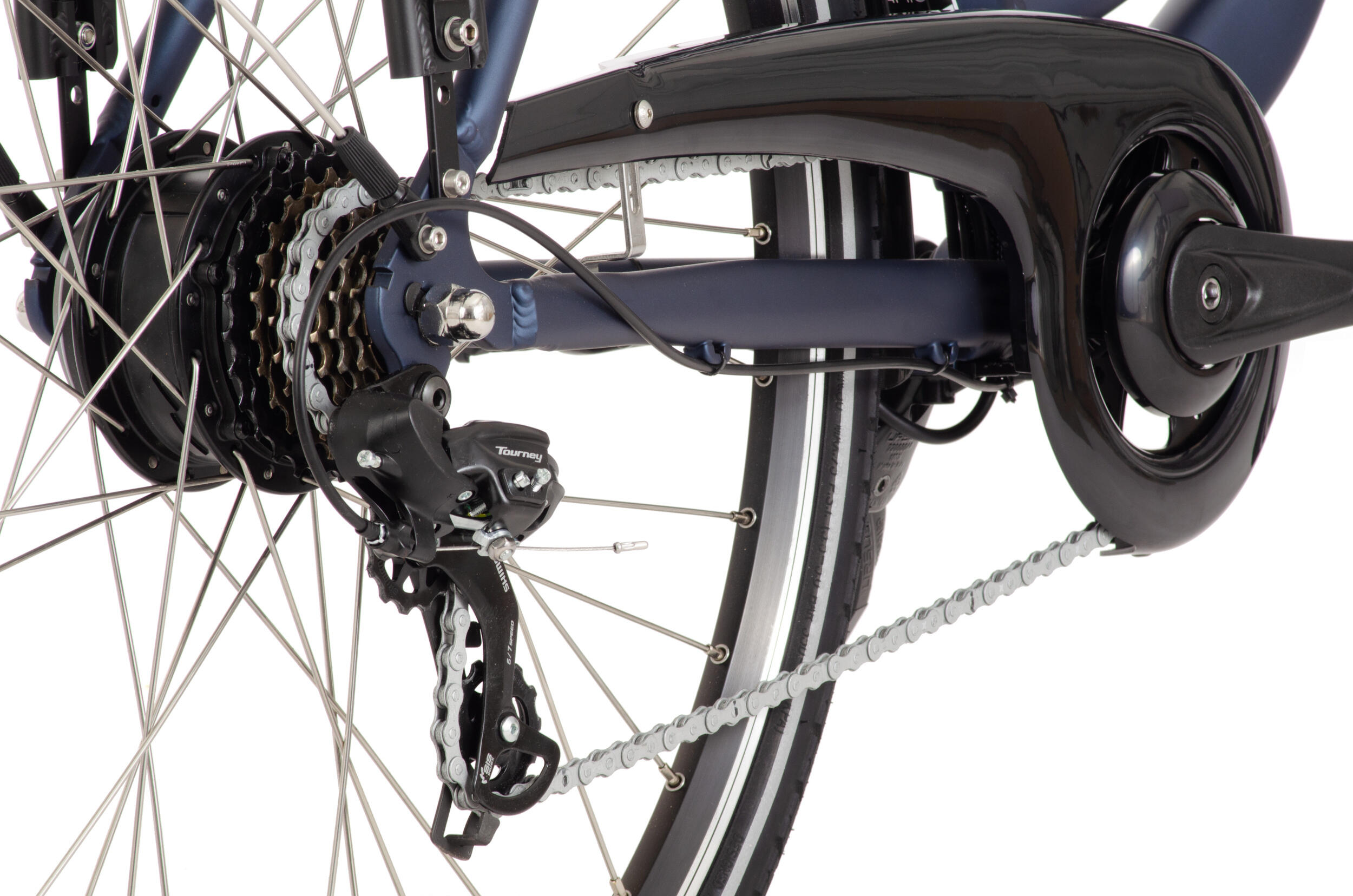 AMIGO Elektrische Stadsfiets E-Alvor D2 E-bike 53 cm Dames 7V V-Brakes Matblauw | Decathlon