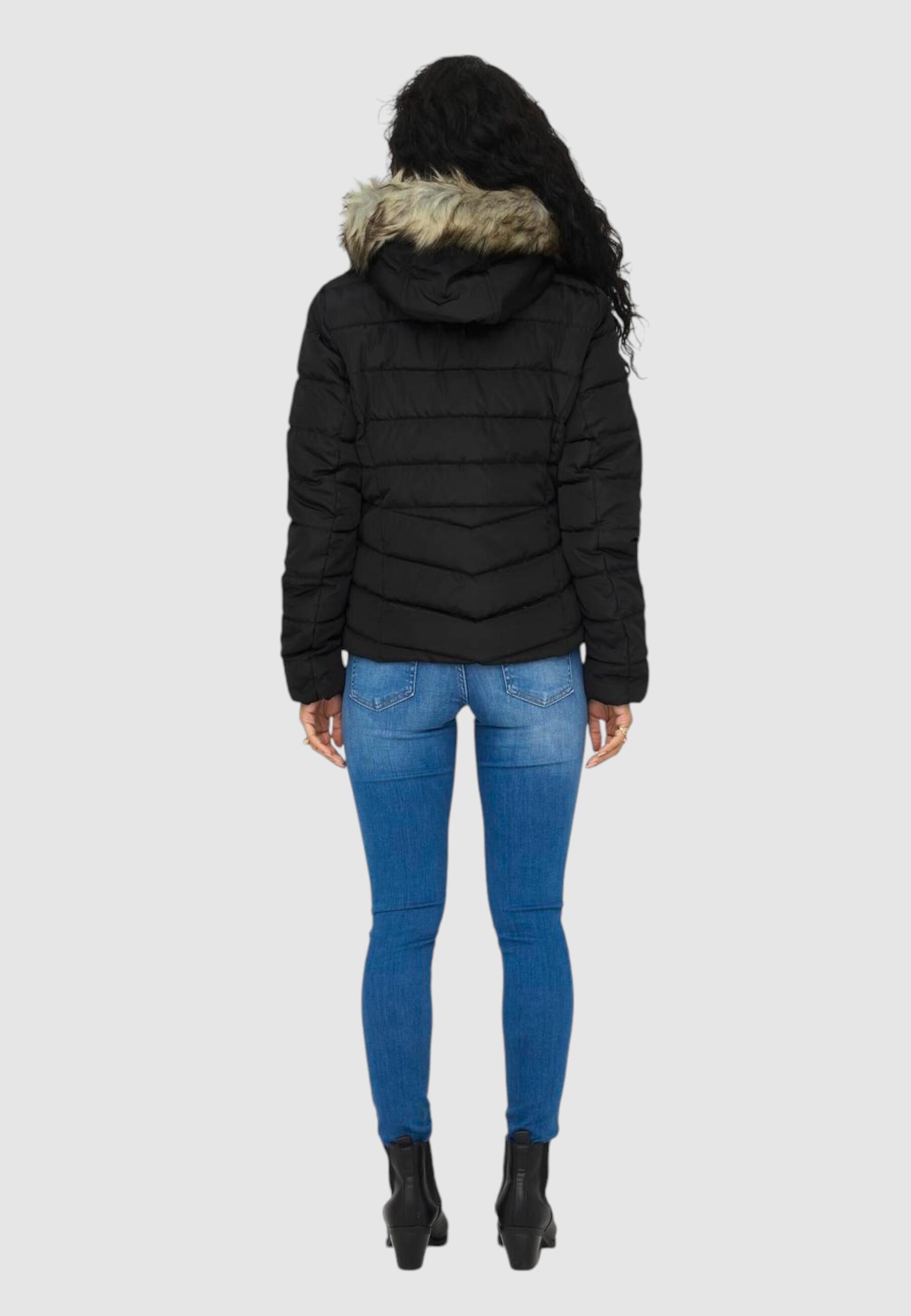Giubbotti e Cappotti Donna ONLELLAN QUILTED HOOD CC OTW Black Silver ONLY | Decathlon
