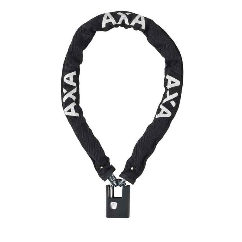 Chain lock in reinforced steel with rubber cover and key security 8 Axa ...