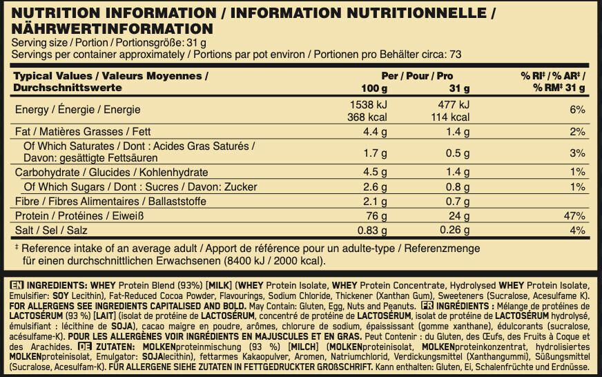 Gold Standard 100% Whey Protein Caramel Toffee Fudge 71 Portionen (2270 ...