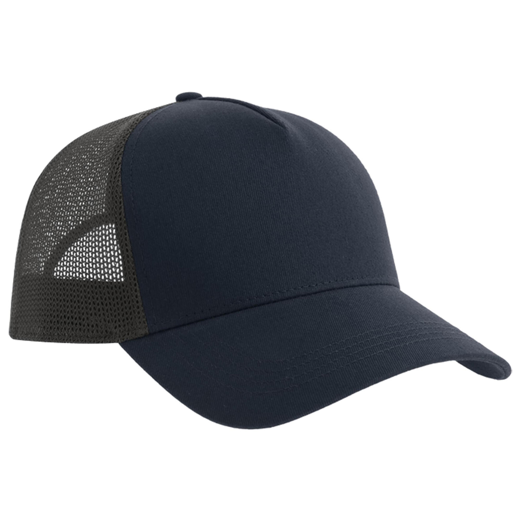 Rapper 5 Panel Cotton Trucker Cap (Navy/Dark Grey) | Decathlon
