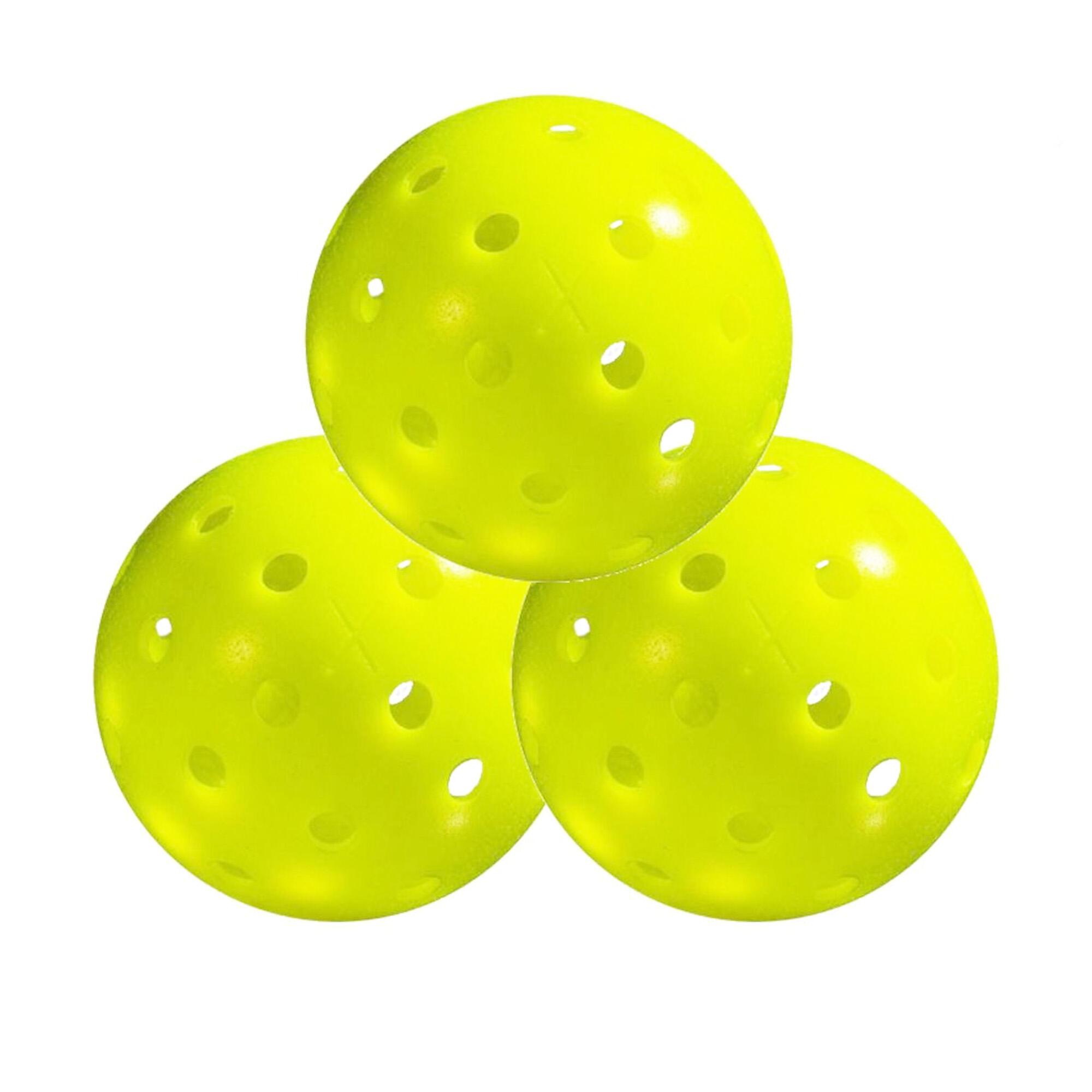 X40 Pickleball Balls (Pack of 3) (Optic Yellow) | Decathlon