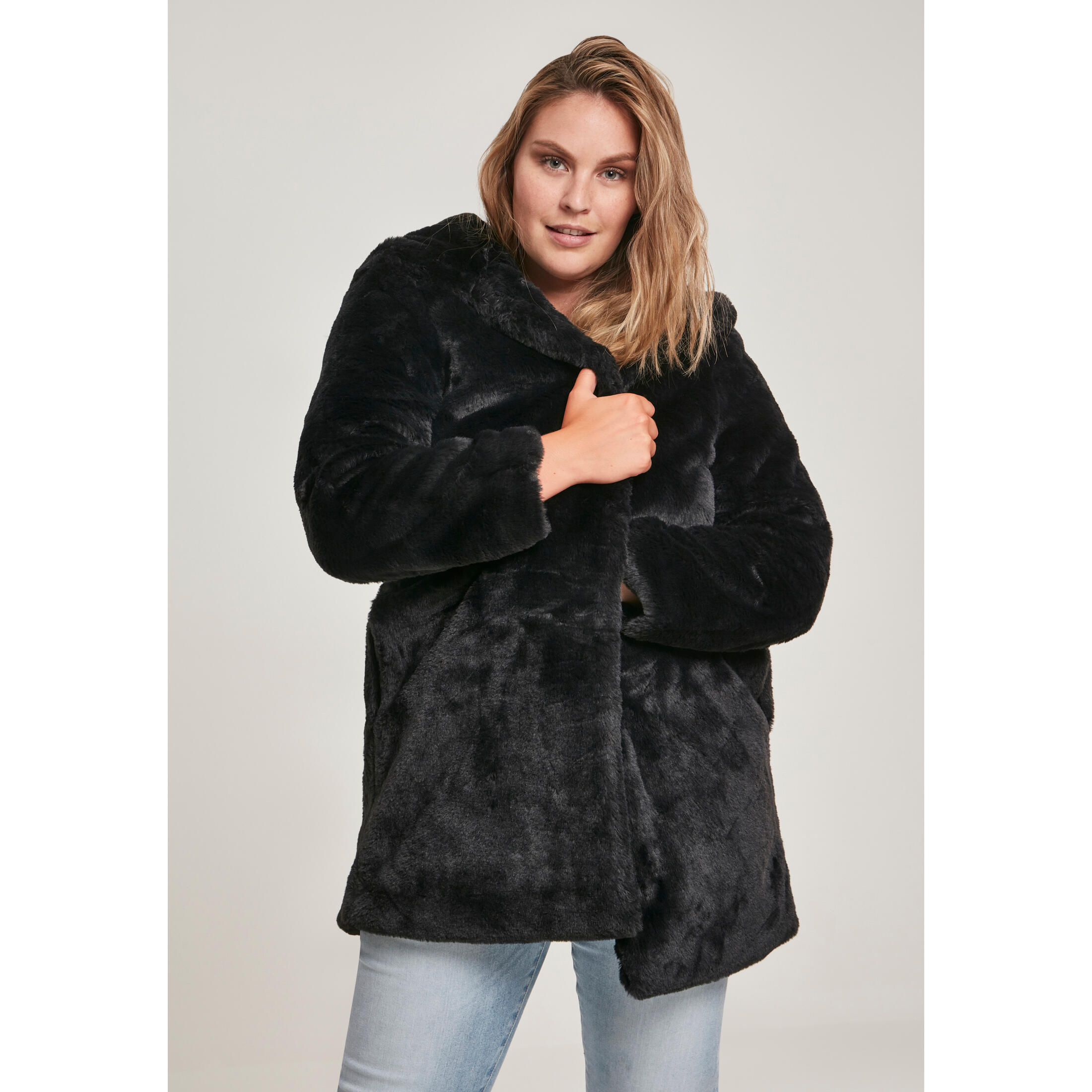Women's parka Urban Classic hooded teddy coat URBAN CLASSICS | Decathlon