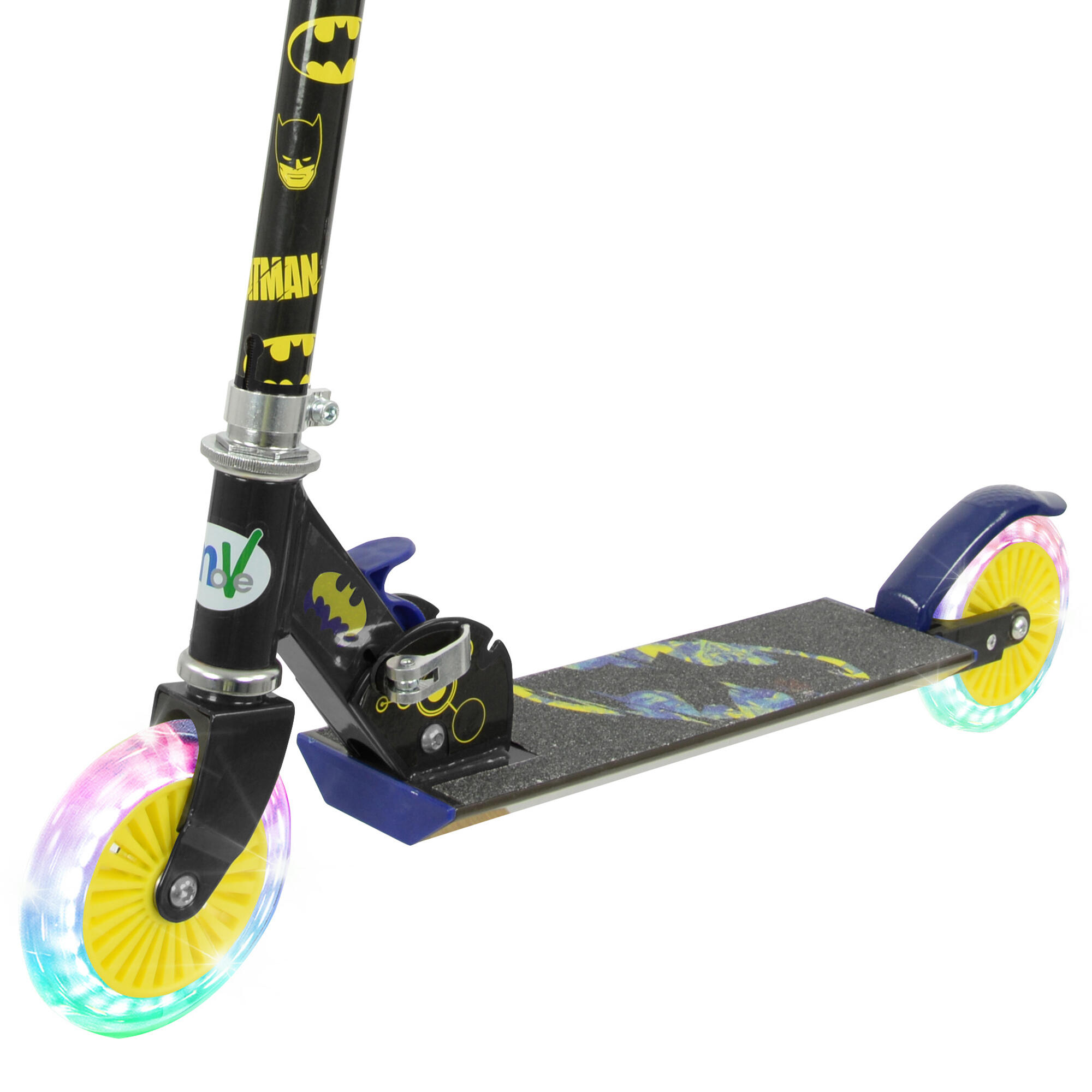 MoVe Batman Folding Inline Scooter with Light Up Wheels BATMAN | Decathlon