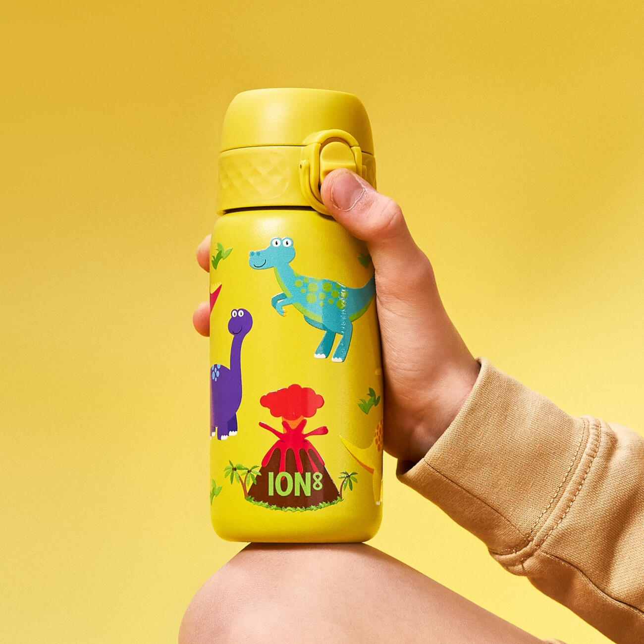 Leak Proof Thermal Steel Water Bottle, Vacuum Insulated, Dinosaurs, 320ml (11oz) ION8 | Decathlon