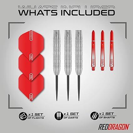 RED DRAGON Hell Fire B 26 gram Tungsten Darts Set with Flights and ...