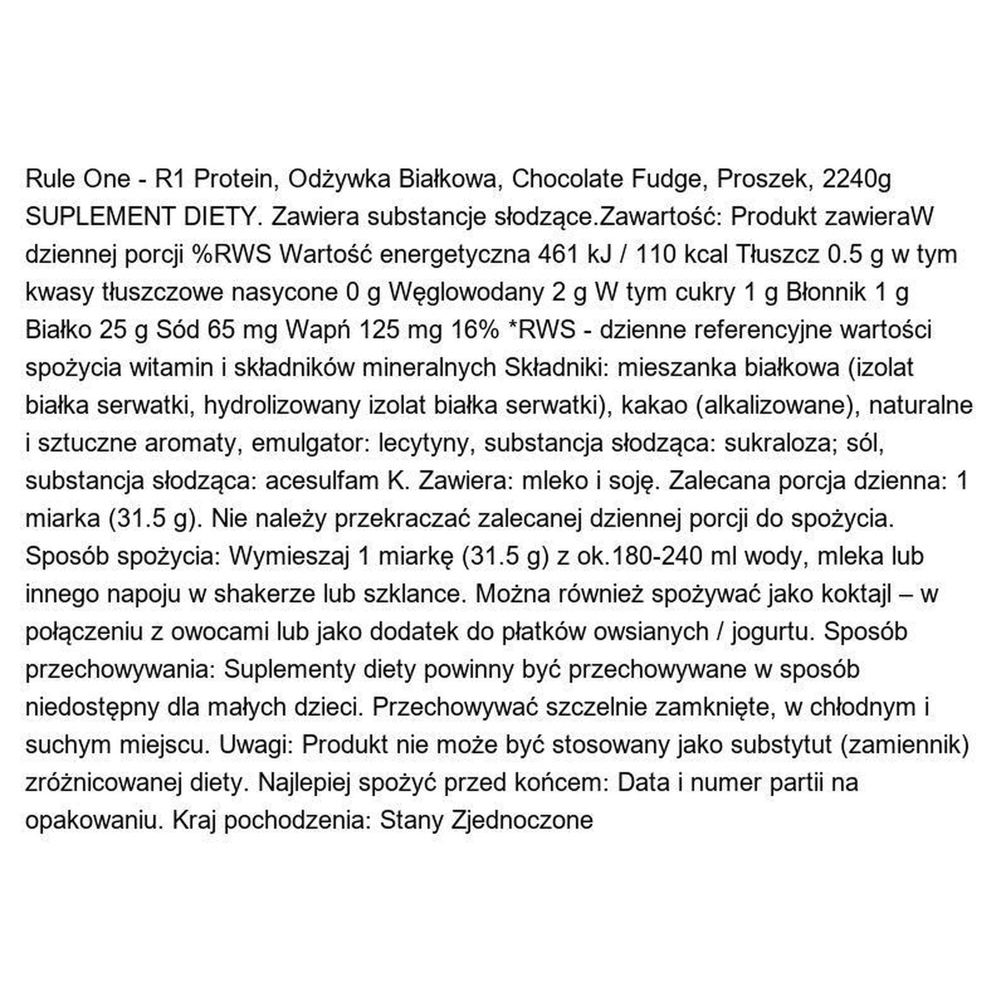 Rule1 R1 Protein Whey Isolate (2lbs) Banana Crème - Protéines RULE1 ...