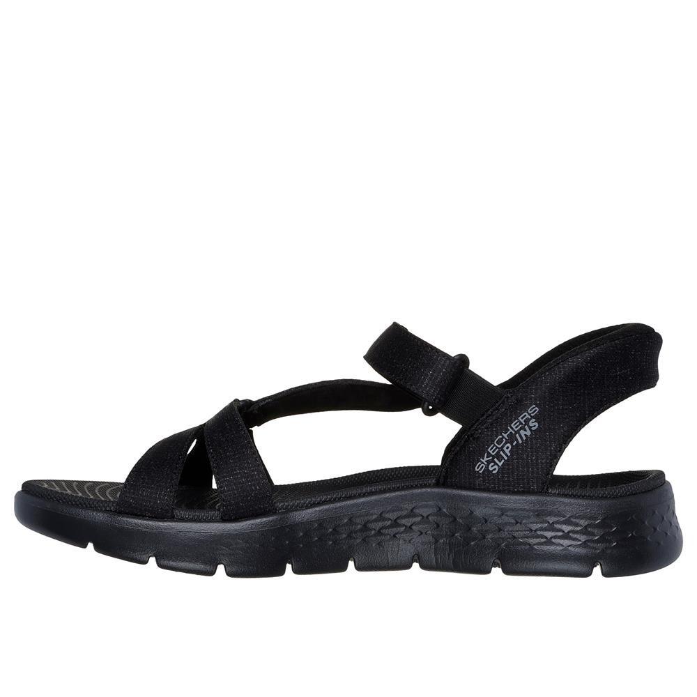 Skechers GO WALK Flex Illuminate Textile Women's Black Sandals - Decathlon